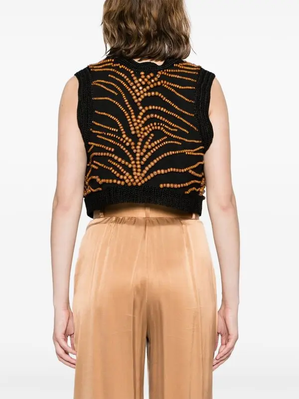 FORTE_FORTE Beaded Crochet Waistcoat