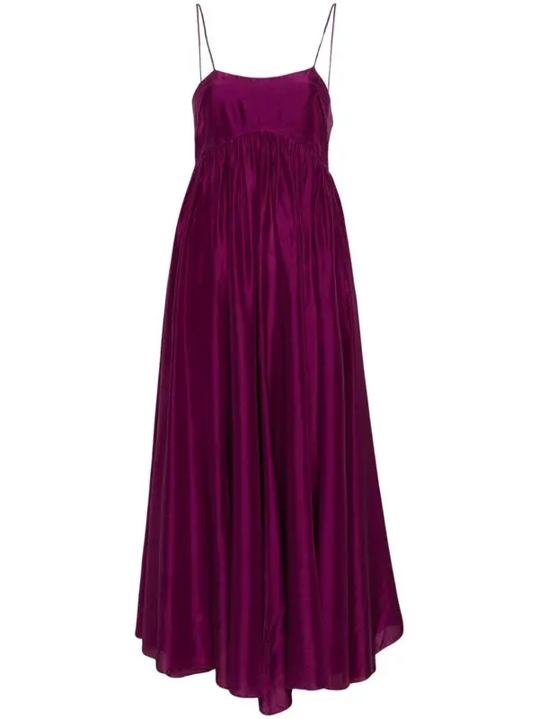 FORTE_FORTE Empire-line Maxi Dress - Purple