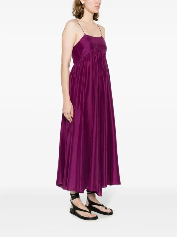 FORTE_FORTE Empire-line Maxi Dress - Purple