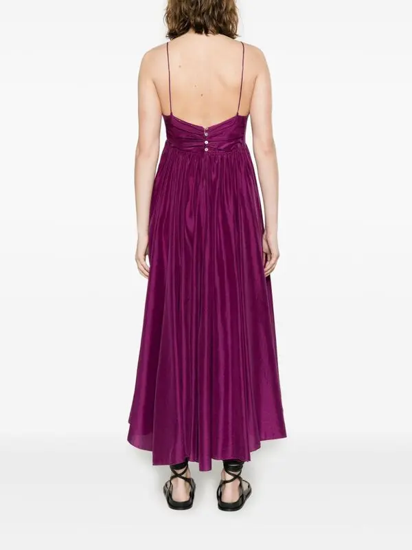 FORTE_FORTE Empire-line Maxi Dress - Purple