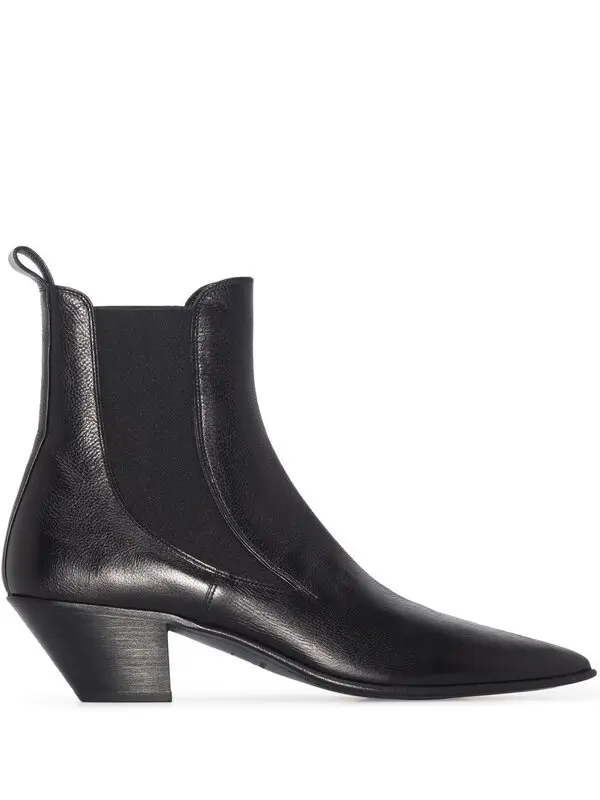 Saint Laurent Ellis 50mm Chelsea Boots - Black | Editorialist