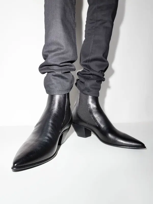 Saint Laurent Ellis 50mm Chelsea Boots - Black | Editorialist