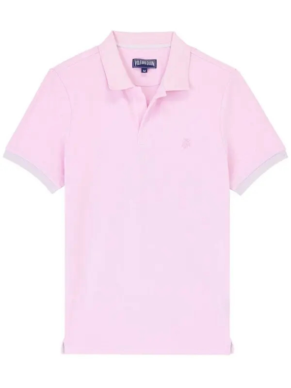 Vilebrequin Logo-embroidered Organic Cotton Polo Shirt - Pink