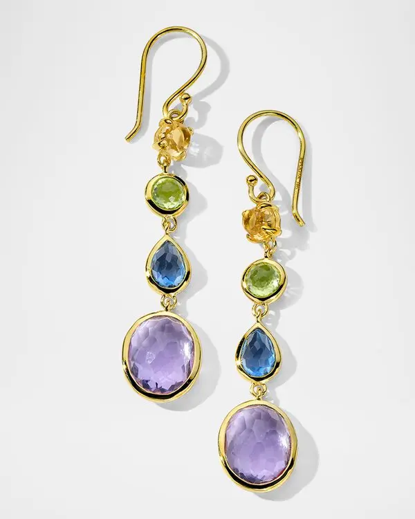 Ippolita 18k Gold Rock Candy Stone Drop Earrings - Summer Rain