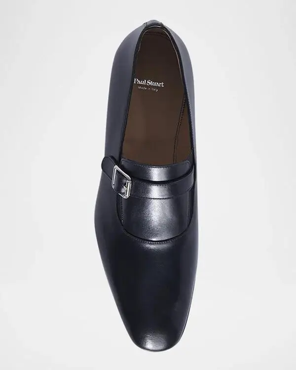 PAUL STUART Horace Leather Loafers - Black