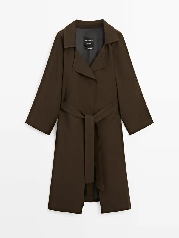 Massimo Dutti Oversized Trench Coat Washed Editorialist