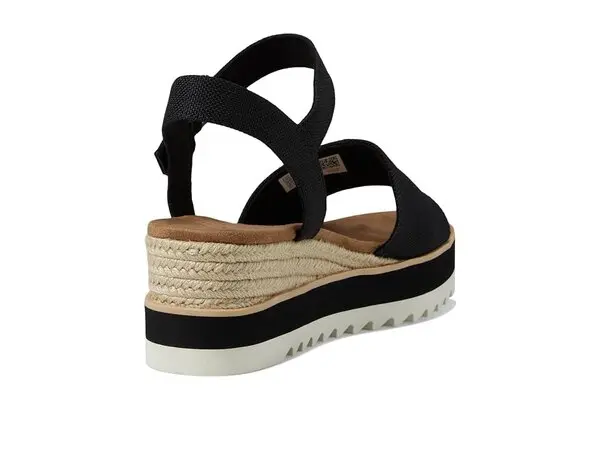 Toms Diana Platform Wedge Sandal - Black