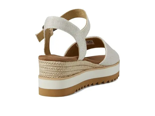 Toms Diana Platform Wedge Sandal - White