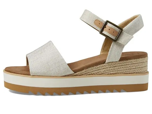 Toms Diana Platform Wedge Sandal - White