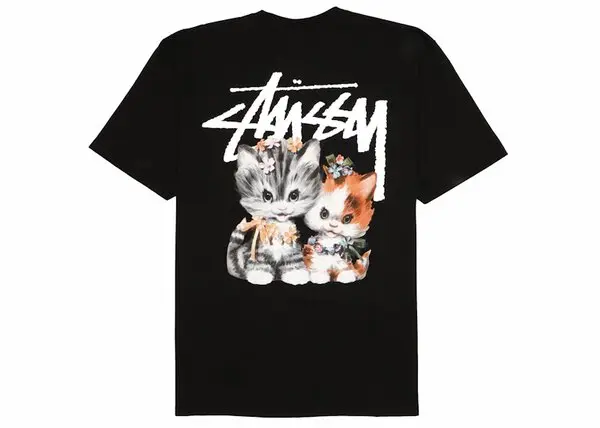 StÜssy Kittens Tee Shirt - Black