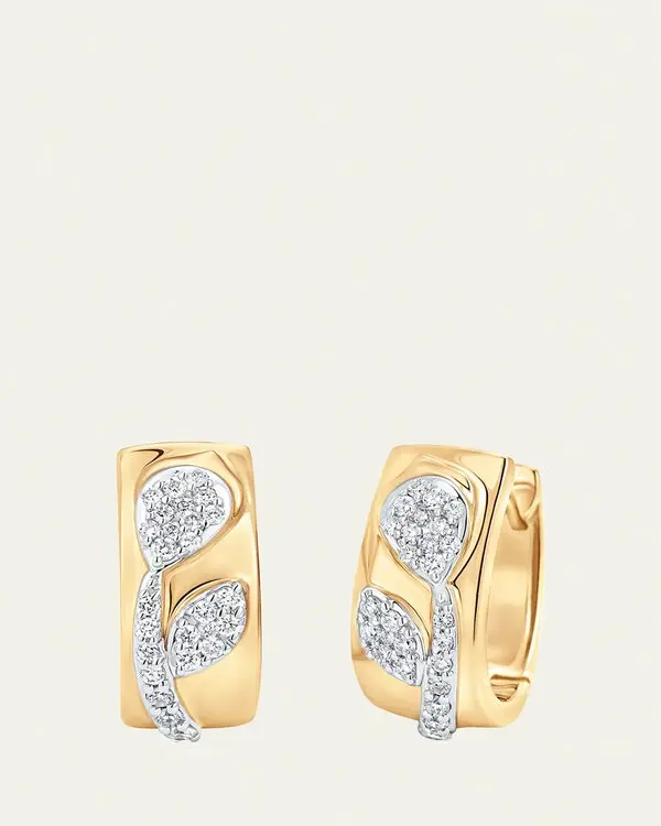 Sara Weinstock 18k Two-tone Lierre Diamond Huggie Earrings - Gold