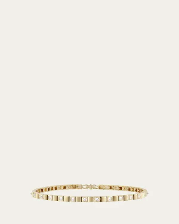 SAVOLINNA Be Spiked Diamond Tennis Bracelet - Gold