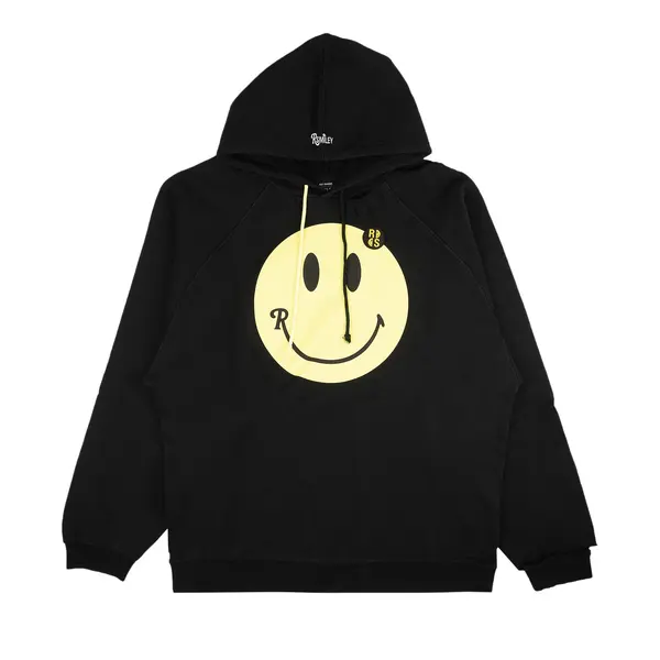 Raf Simons Smiley 50 Anniversary Oversize Graphic Hoodie - Black