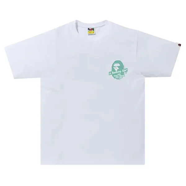 A BATHING APE Circle Tee /green - White