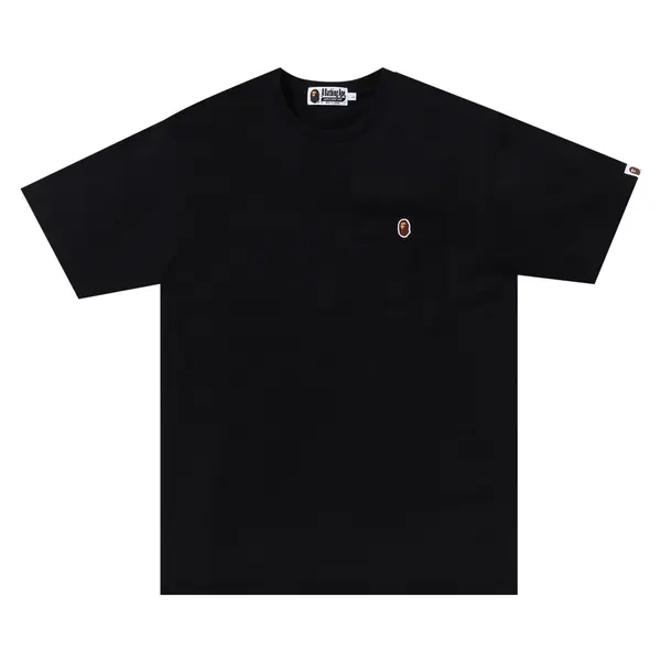A BATHING APE Ape Head One Point Pocket Tee - Black