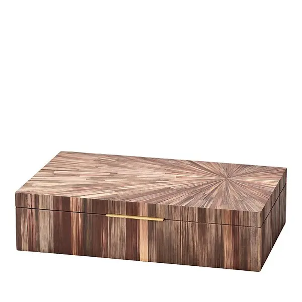 JAMIE YOUNG CO. Palm Marquetry Decorative Box - Brown