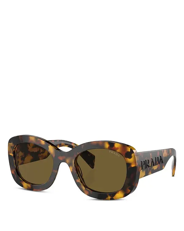 Prada 55mm Oval Sunglasses - Brown/brown Solid