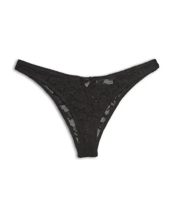 FLEUR DU MAL Le Stretch Multifit Lace Cheeky Panty - Black