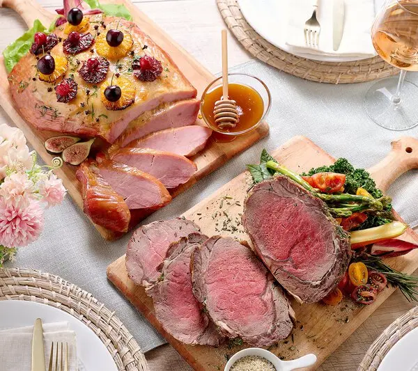 KANSAS CITY STEAK Co. 3.5-4lb Prime Rib & Carver Ham - One-color