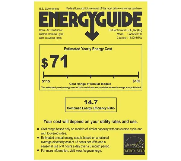 LG ELECTRONICS Lg 14,000 Btu Smart Wi-fi Enabled Window Air Co Ditioner
