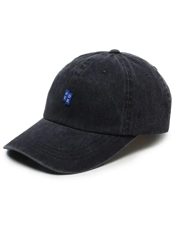 ADER ERROR Logo-appliqué Cap - Black