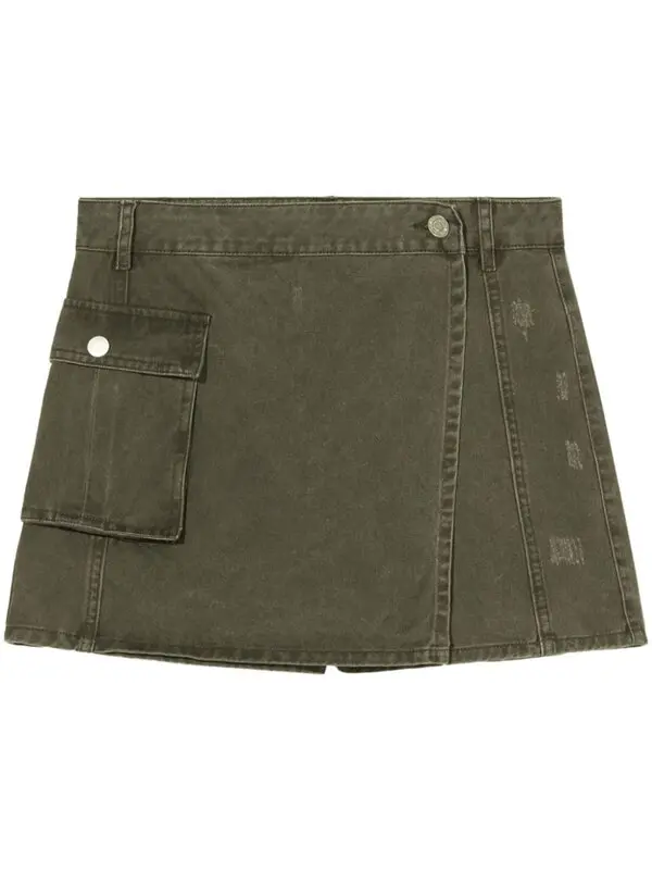 B+AB Distressed Panelled Denim Shorts