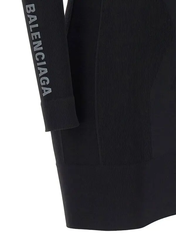 Balenciaga Long-sleeved Ribbed Minidress