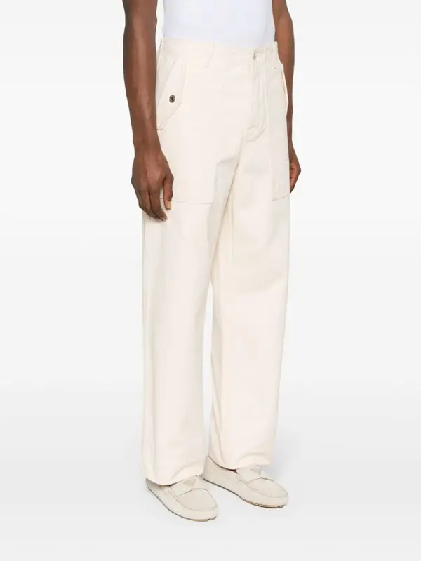 Maison Kitsuné Mid-rise Straight-leg Jeans - Neutrals