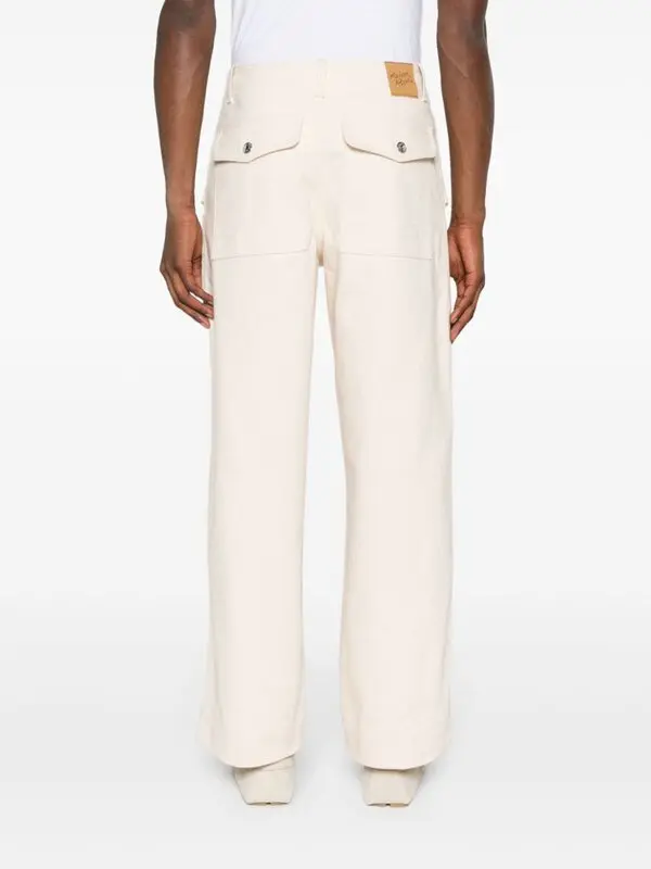 Maison Kitsuné Mid-rise Straight-leg Jeans - Neutrals