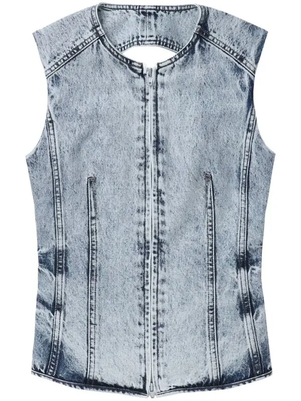 JUUN.J Acid-wash Denim Vest