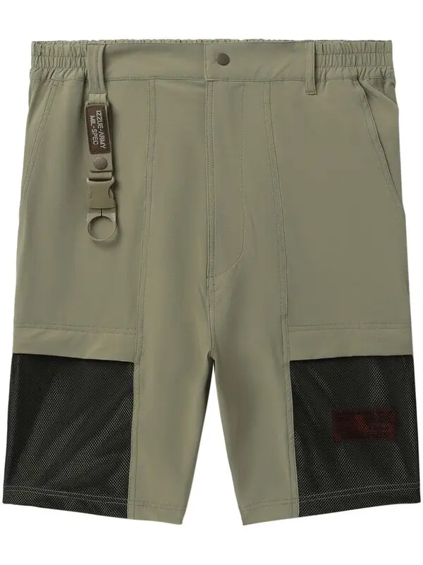 Izzue Mesh-panelled Bermuda Shorts - Green