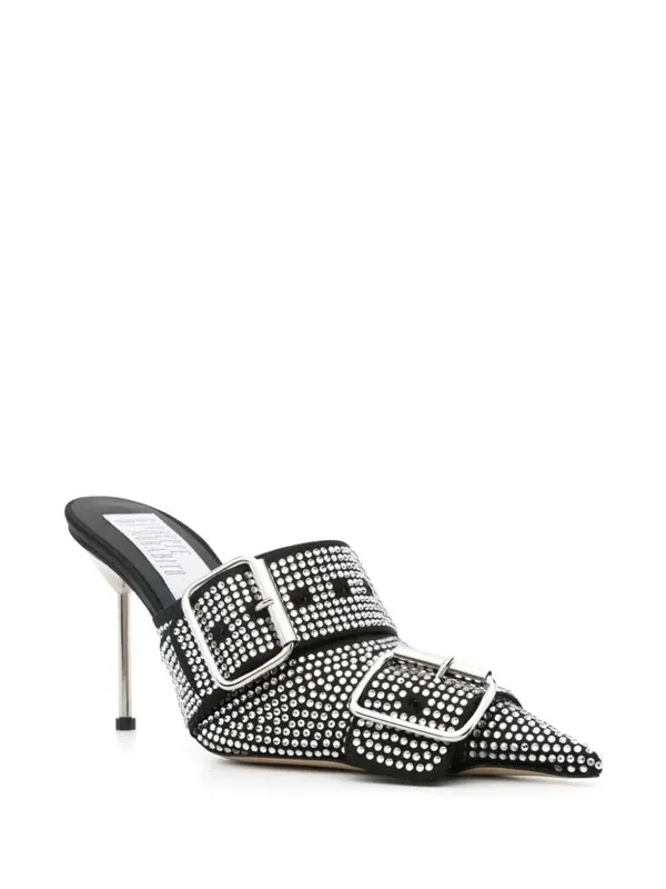 Giuseppe Di Morabito 100mm Crystal-embellished Mules - Black