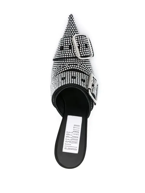 Giuseppe Di Morabito 100mm Crystal-embellished Mules - Black