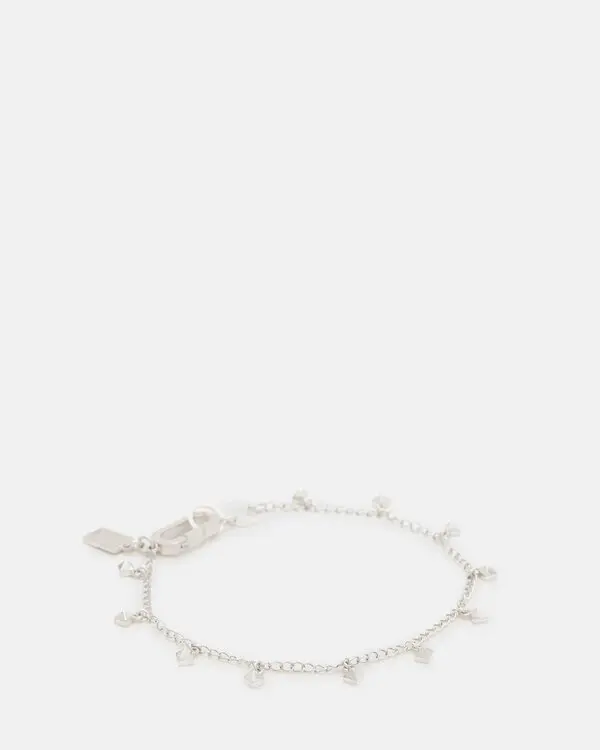 ALLSAINTS Ria Mini Stud Sterling Silver Bracelet - Warm Silver