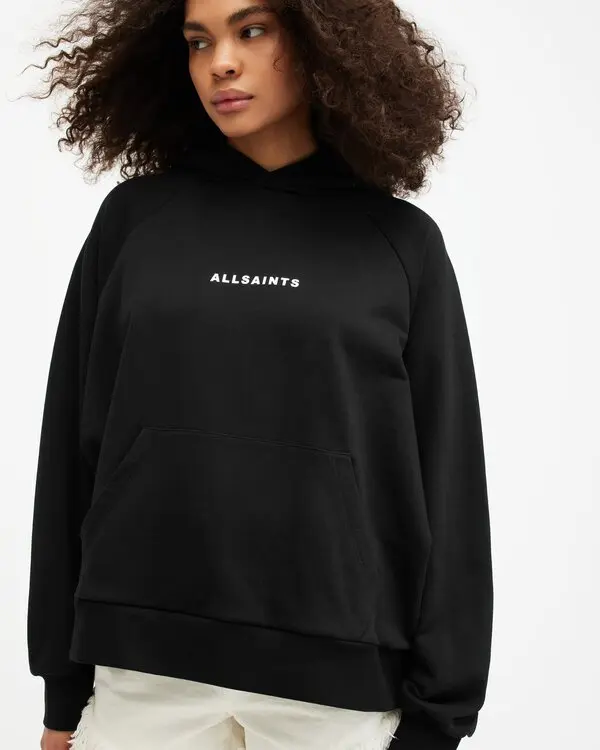 Allsaints Tour Talon Oversized Hoodie In Black - 40% Off