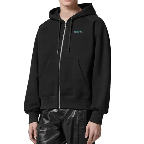 Versace Embroidered Cotton Hoodie