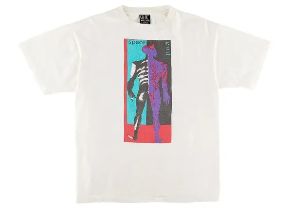SAINT MXXXXXX Space God Tee Shirt - Vintage White