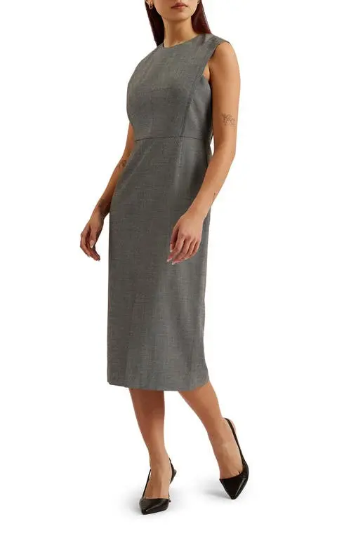 Ted Baker London Yutakad Tailored Front Slit Sheath Dress In Black - 66%  Off | Editorialist