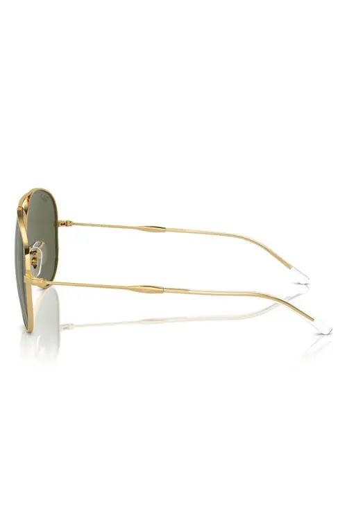 Ray-ban Aviator 62mm Polarized Sunglasses - Gold Flash