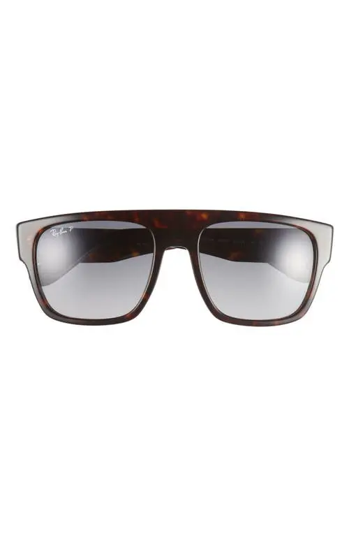 Ray-ban 57mm Polarized Square Sunglasses - Havana