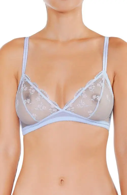 HUIT Paradis Embroidered Bra - Sky Blue