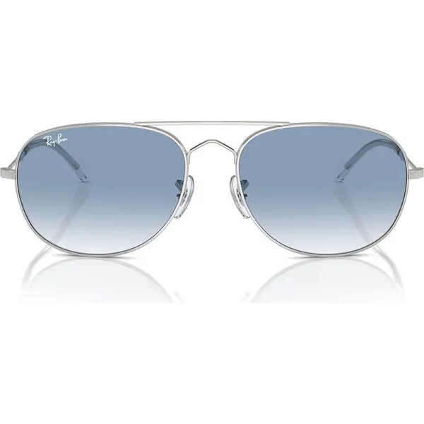 Ray-ban 60mm Gradient Aviator Sunglasses - Silver