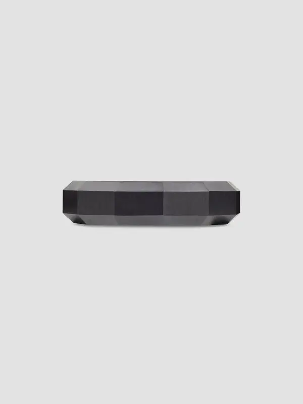 David Yurman Faceted Band Ring In Titanium, 6mm