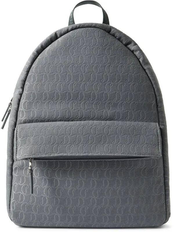 Christian Louboutin Monogram Logo Jacquard Canvas Backpack Bag $1550 Christian Louboutin ZIP N FLAP Monogram Logo Jacquard Canvas  main image 2
