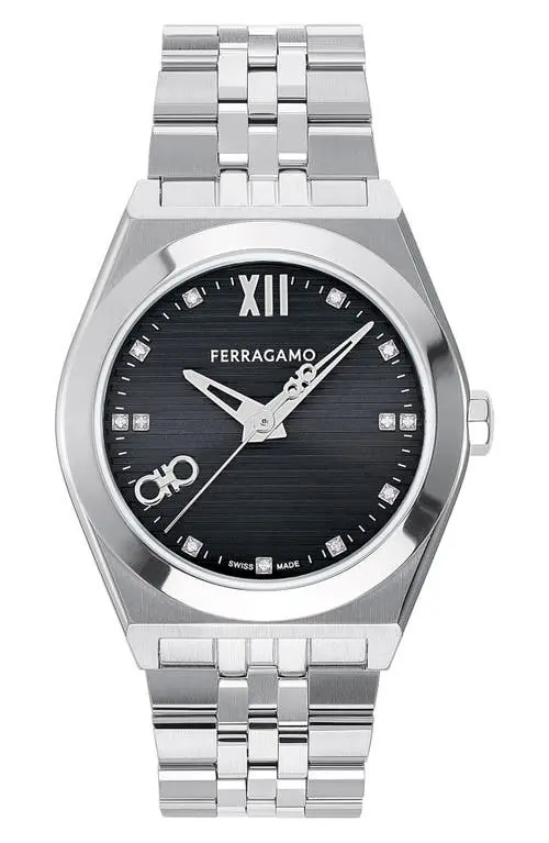 FERRAGAMO Vega Diamond Bracelet Watch - Stainless Steel