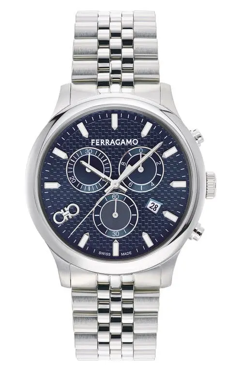 FERRAGAMO Duo Chronograph Bracelet Watch - Stainless Steel