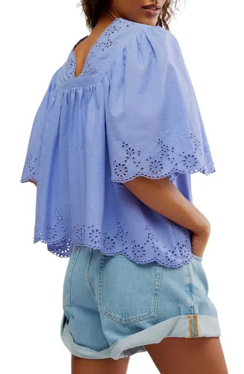 Free People Costa Eyelet Top