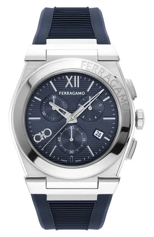 FERRAGAMO Vega Chronograph Strap Watch - Stainless Steel