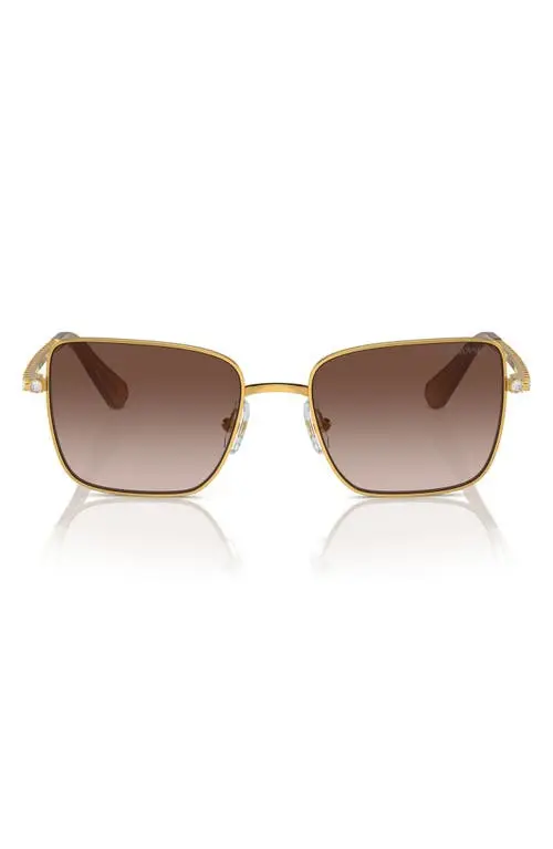 SWAROVSKI 53mm Gradient Square Sunglasses - Gold Purple