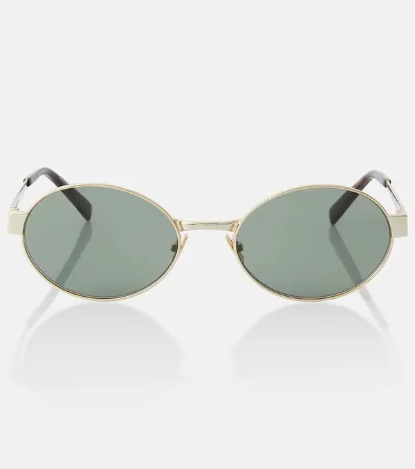 Saint Laurent Sl 692 Oval Sunglasses - Gold